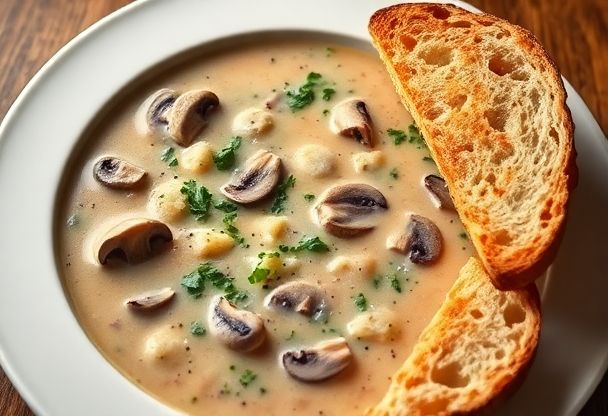 Eenvoudige Champignonsoep voor een Snelle Maaltijd Recept | 30 min ...