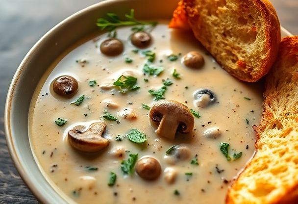 Romige Champignon Soep in Slechts 20 Minuten Recept | 20 min | Menu Maestro